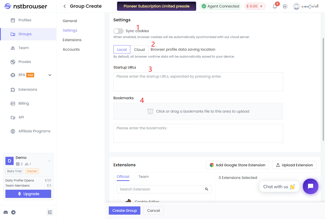 Group Management | Nstbrowser